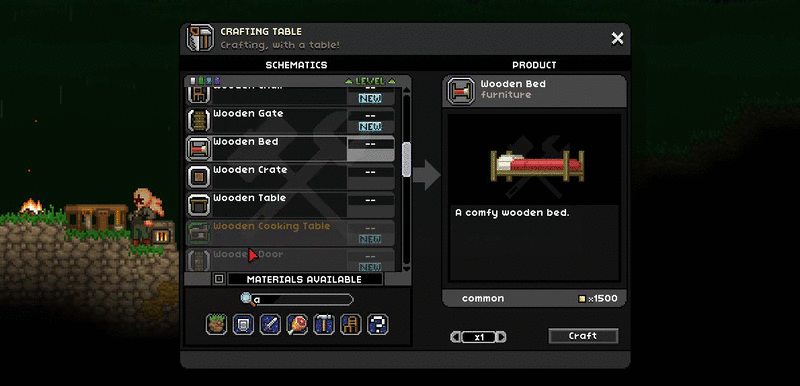 Crafting menu inventory [Pictures] | Chucklefish Forums