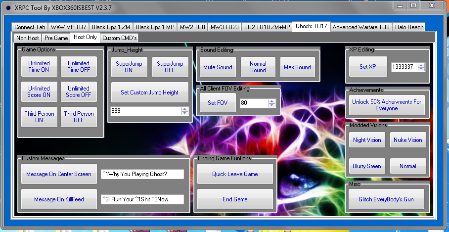 XBOX360lSBEST's XRPC Tool 2.3.7| Ghost TU17 | Se7enSins Gaming Community