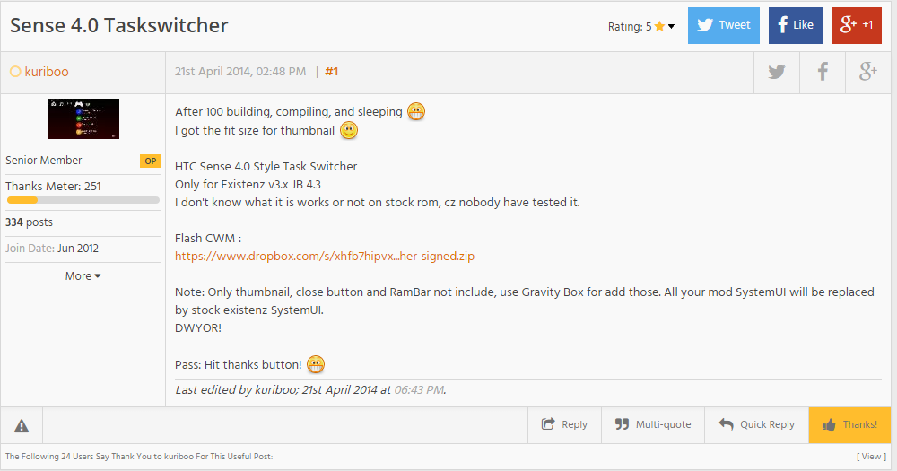 [MOD][UPDATE]SENSE 4.0 TaskSwticher | XDA Forums