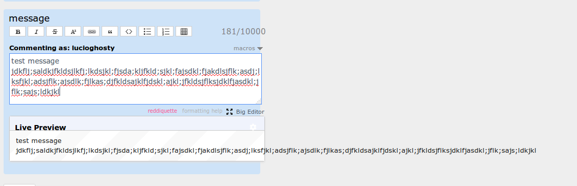 How does one set the dialogue box width to the right size for RES users on the "/r/ /message ...