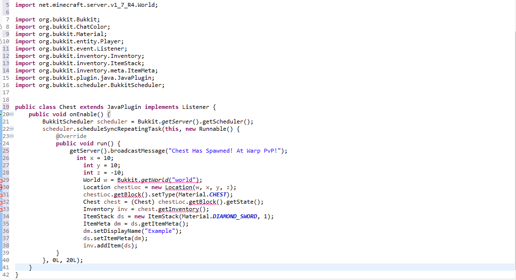 Solved - Spawning A Block | SpigotMC - High Performance Minecraft Software