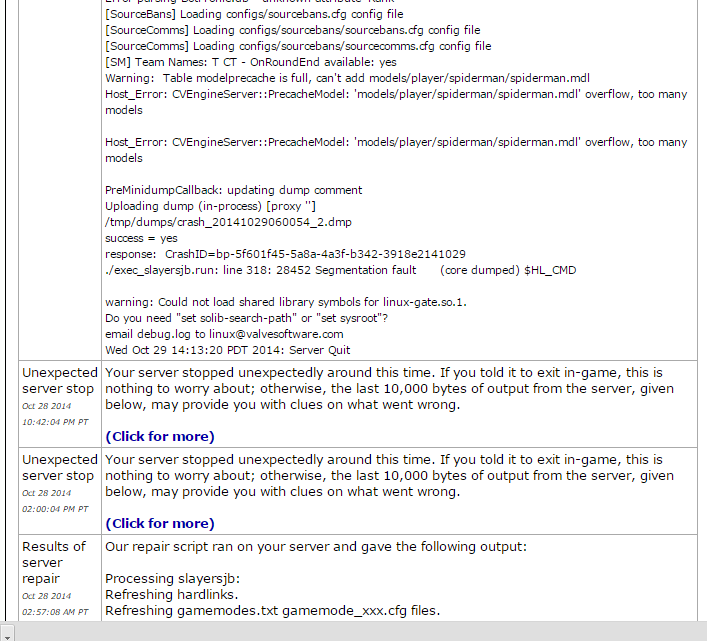 [Paid Request]better way to get crash logs - AlliedModders