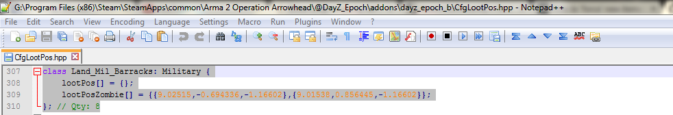 dayz_epoch_b\CfgLootPos.hpp problems · Issue #1497 · EpochModTeam/DayZ-Epoch · GitHub