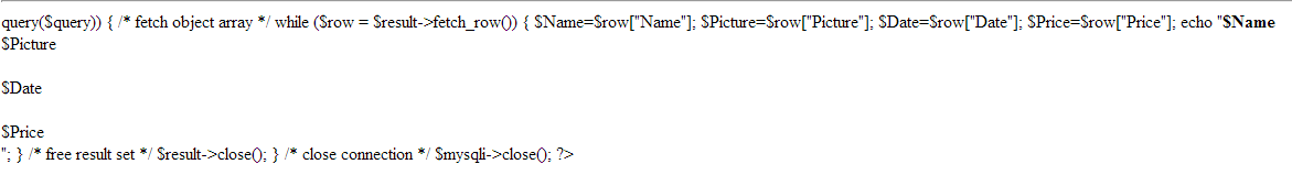 Php Why Does My Code Not Output The Information From My Sql Database