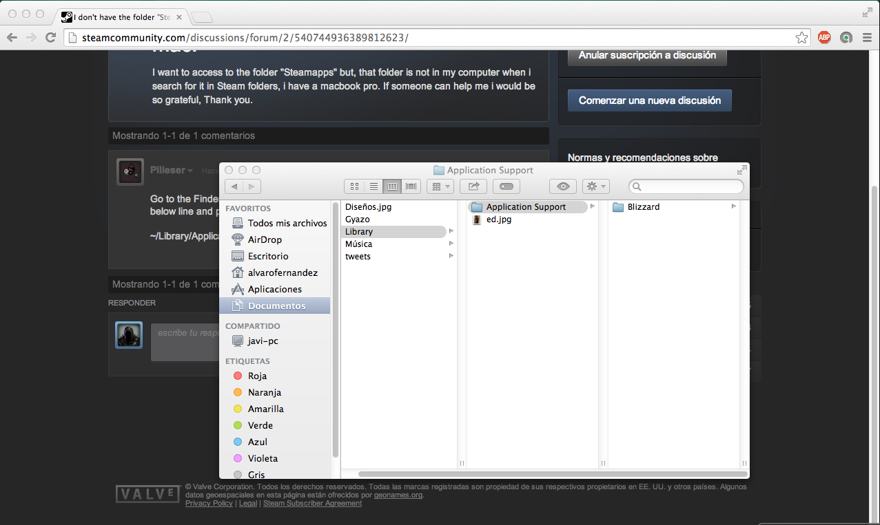 I don't have the folder "Steamapps" in my mac. :: Steam for Mac