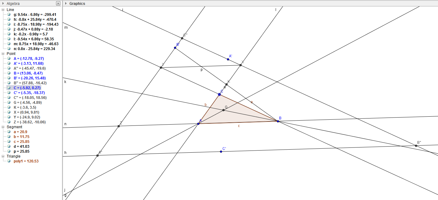 Linear Algebra Symmetrical Of A Triangles Vertexes Mathematics 4963