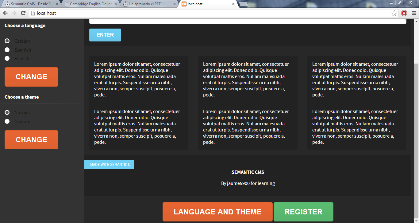Semantic CMS - From 0 - MySQLi class - Multilang - BETA - Theme system | RaGEZONE - MMO ...