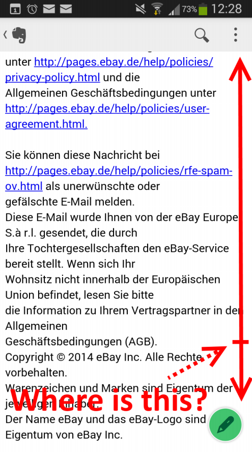 No Scroll Bar any more - Evernote for Android Issues (Versions 8.13.3 and under) - Evernote User ...