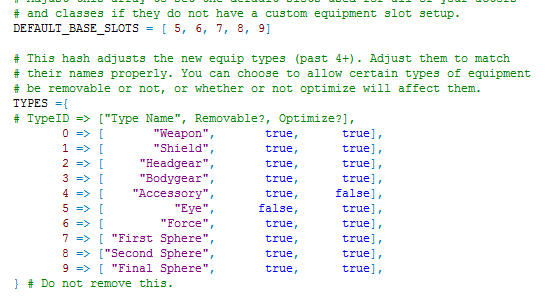 Strange problem with Yanfly Ace Equip Engine | RPG Maker Forums