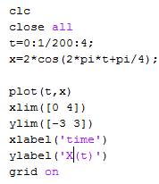 Solved Having the Matlab code for sampling the signal with a | Chegg.com