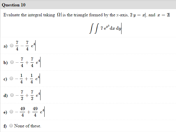 Solved Evaluate the integral taking OI is the triangle | Chegg.com