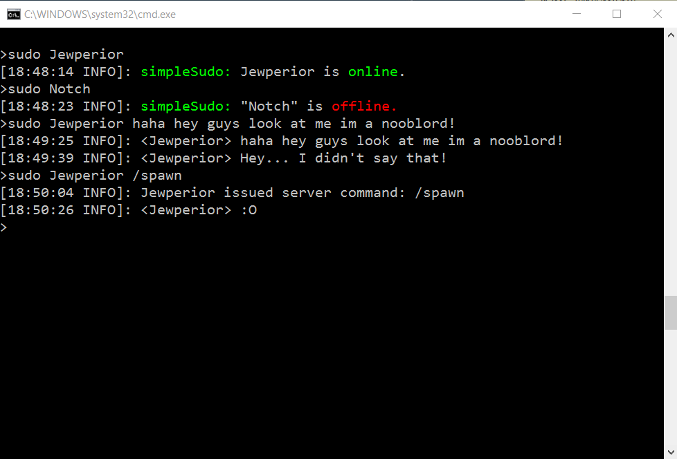 SimpleSudo | SpigotMC - High Performance Minecraft