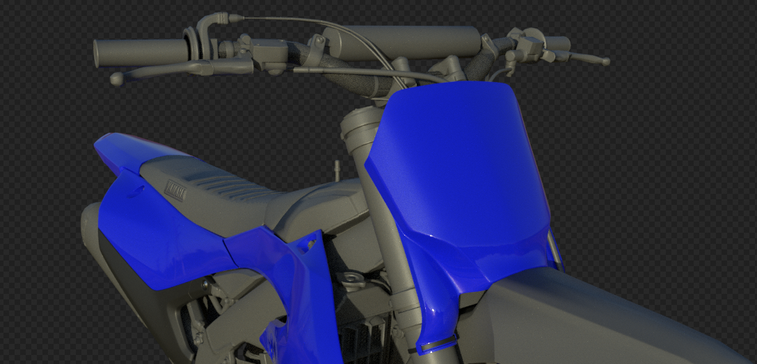 2026 YZF 450 Plastics with Cycra Stadium Front Number Plate - MX Simulator