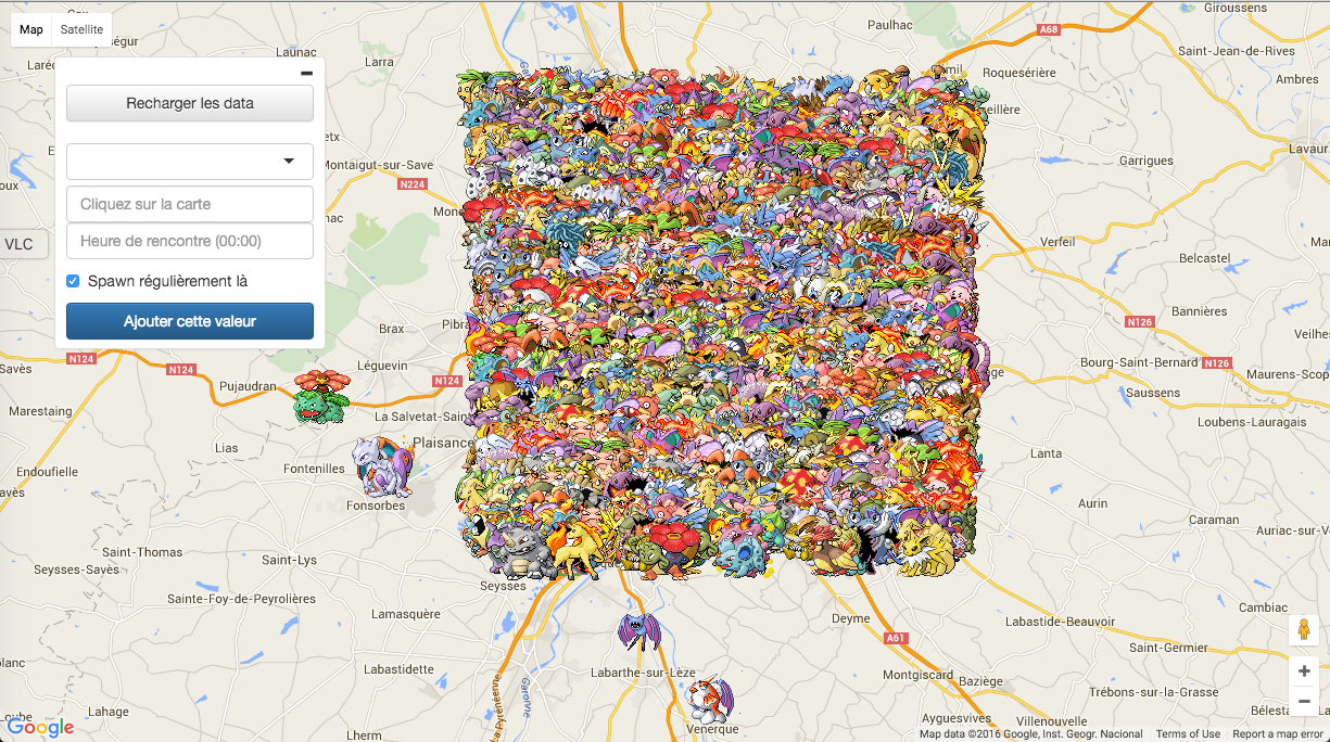 A map of all pokemons spawn points : r/pokemongo