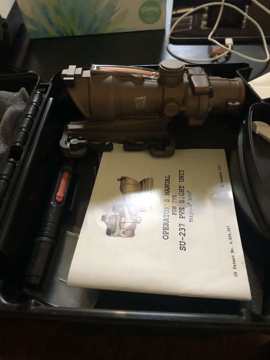 WTS/WTT Trijicon ACOG 4x32 Red CrossHair SU-237 PVS $1250 - Calguns.net