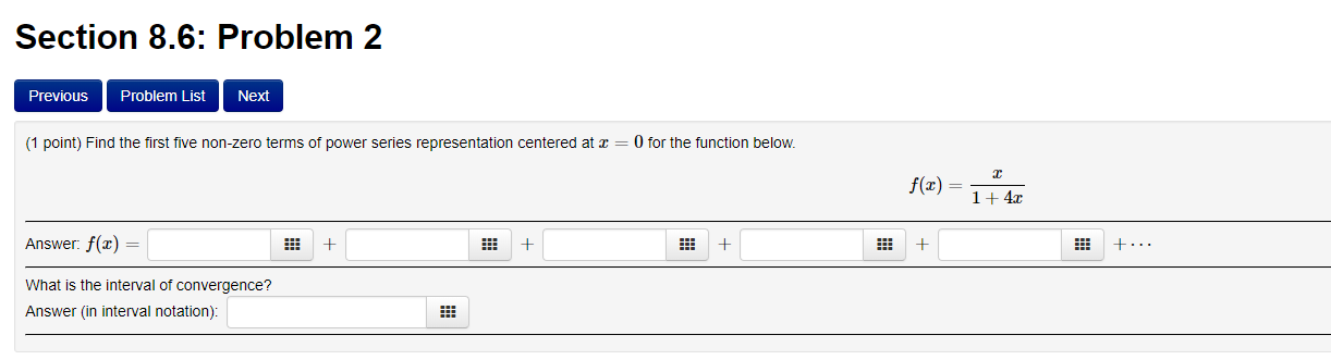 Solved Section 8.6: Problem 2 Previous Problem List Next (1 | Chegg.com