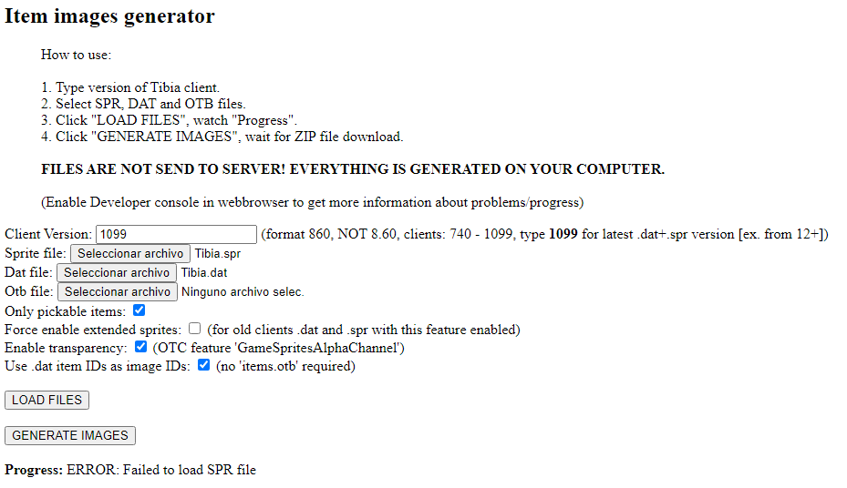 OpenTibia - Items and outfits images generator for website 0.1.6 | OTLand