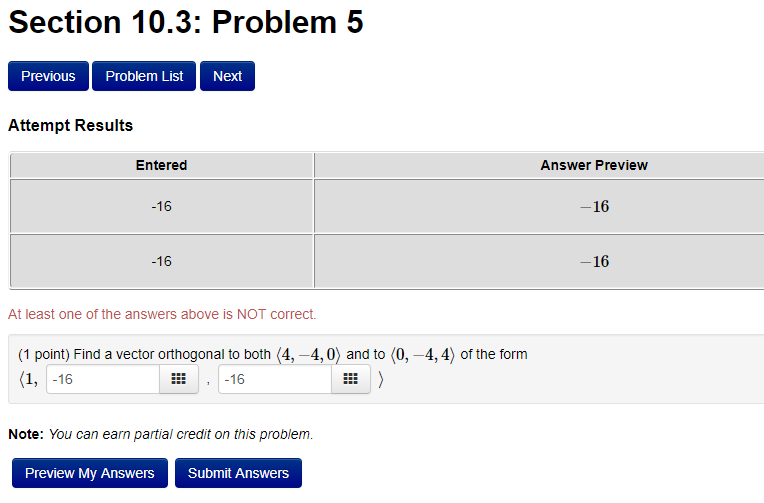 Solved Section 10.3: Problem 5 PreviouS Problem List Next | Chegg.com