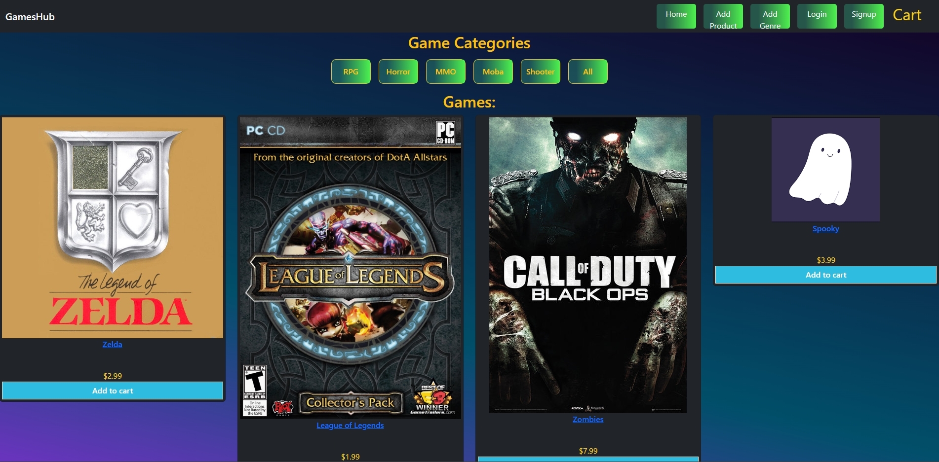 GitHub - codyleight/Gamehub