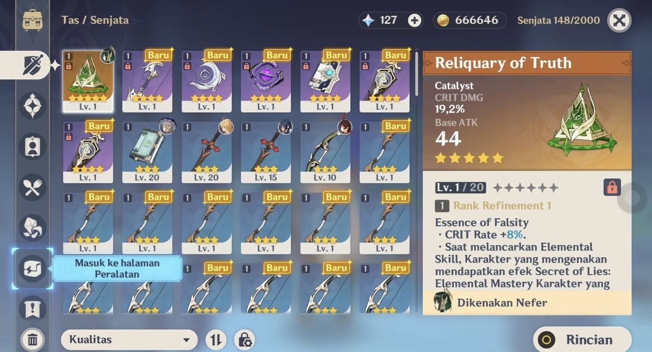 Selling - Asia | AR10 Starter Nefer + Weapon Signature + High Pity ...