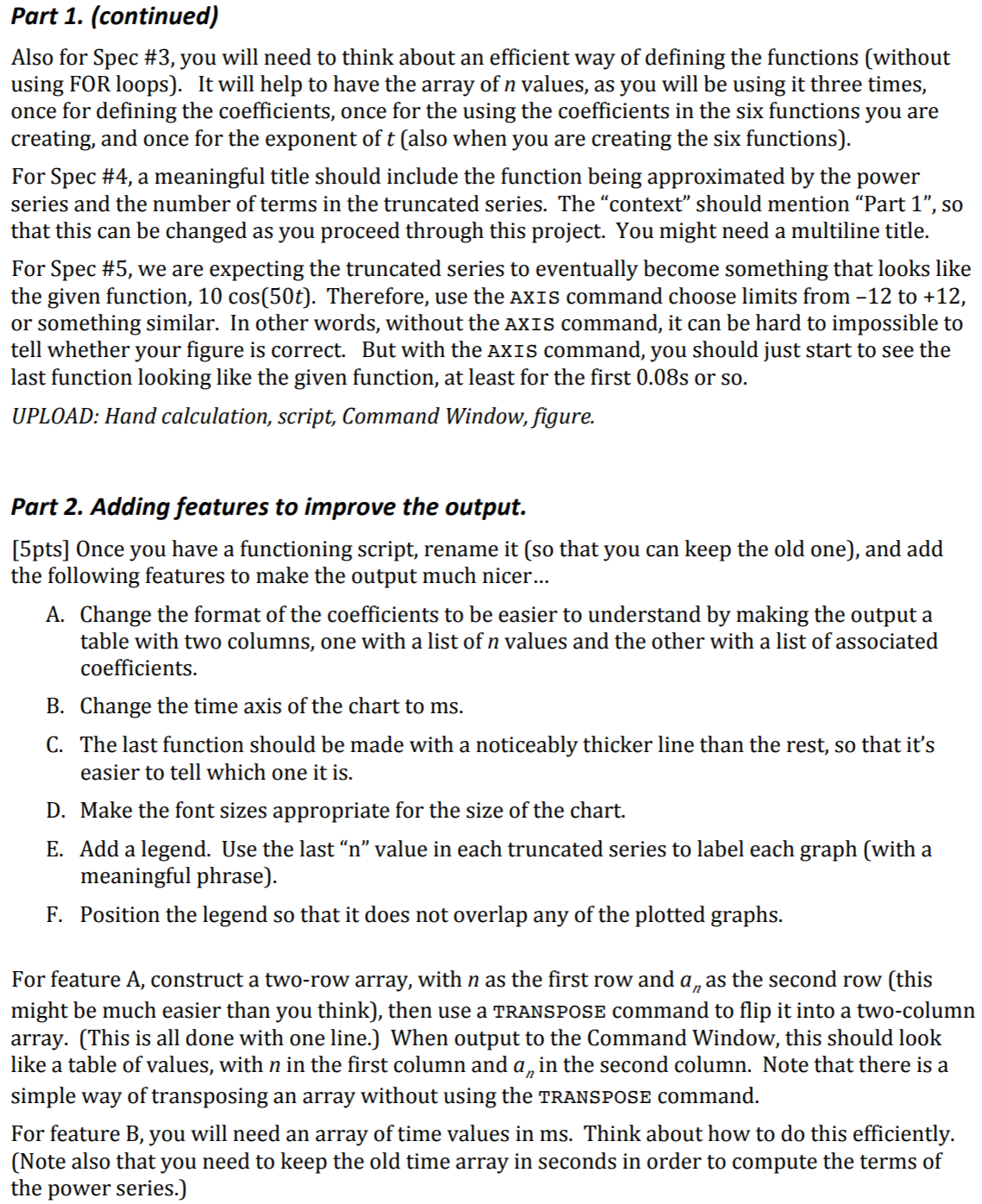 Solved Overview: In this project, you will apply calculus to | Chegg.com