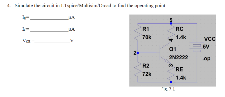 Solved It is required to design the DC biasing circuit as | Chegg.com