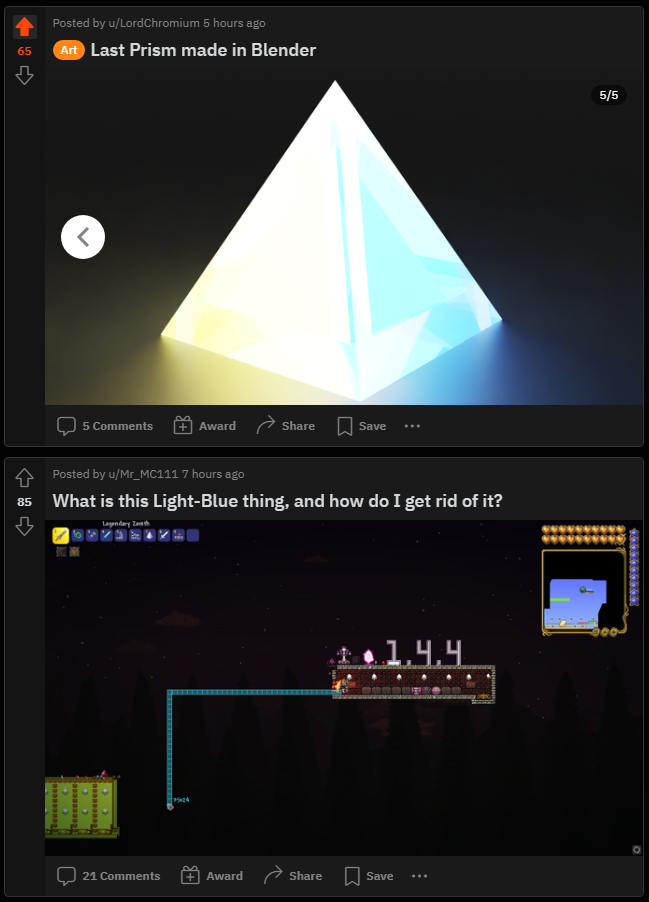 Last Prism made in Blender : r/Terraria