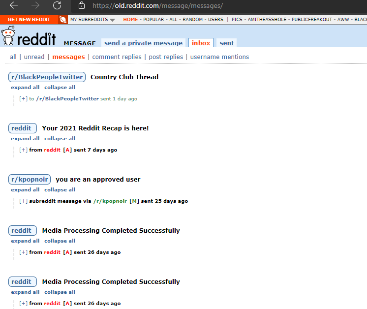 Where is my Reddit Personal Messages Inbox? : r/help