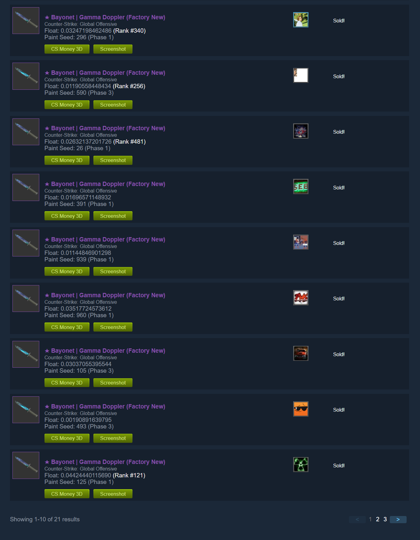 [Q] What is happening with the steam market listings? All items are ...