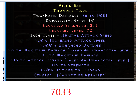 Xh23 Eth Thunder Maul 20ias Ed300 Fools 12*str - Topic - d2jsp