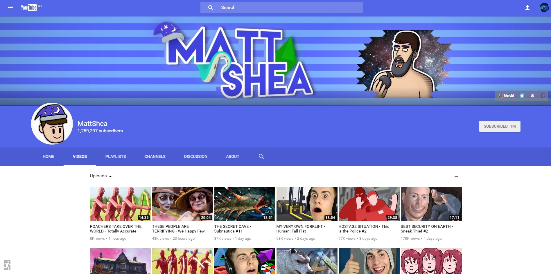 Matt's channel looks even better in the new Youtube Material Design : r ...