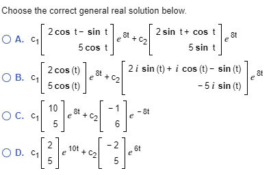 Solved Construct the general solution of x' Ax involving | Chegg.com