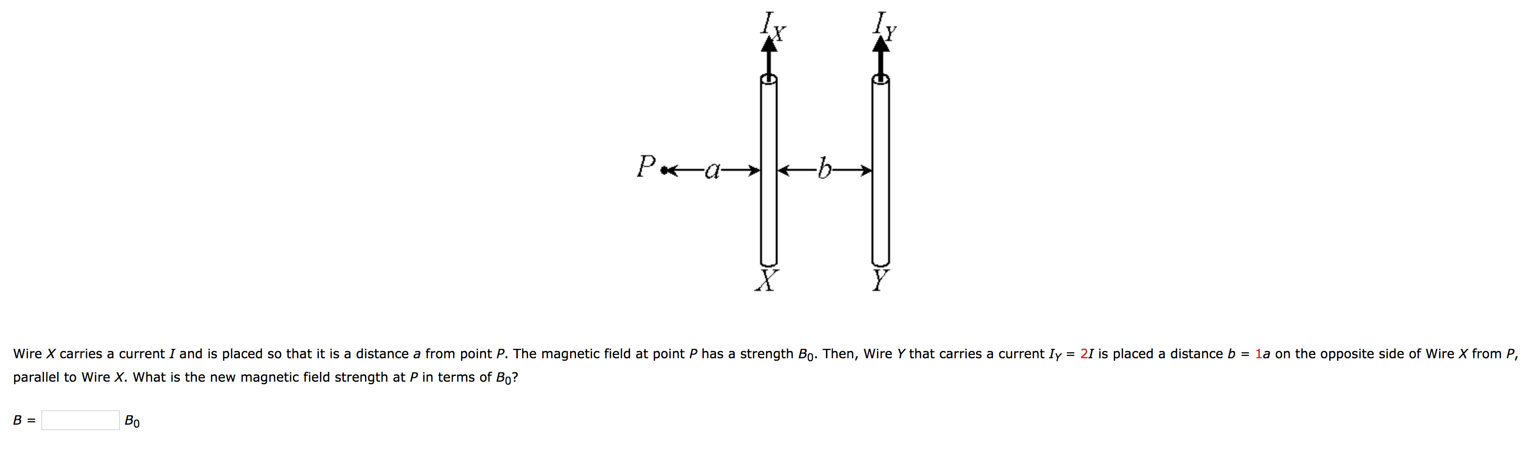 Solved P. Wire X carries a current land is placed so that it | Chegg.com