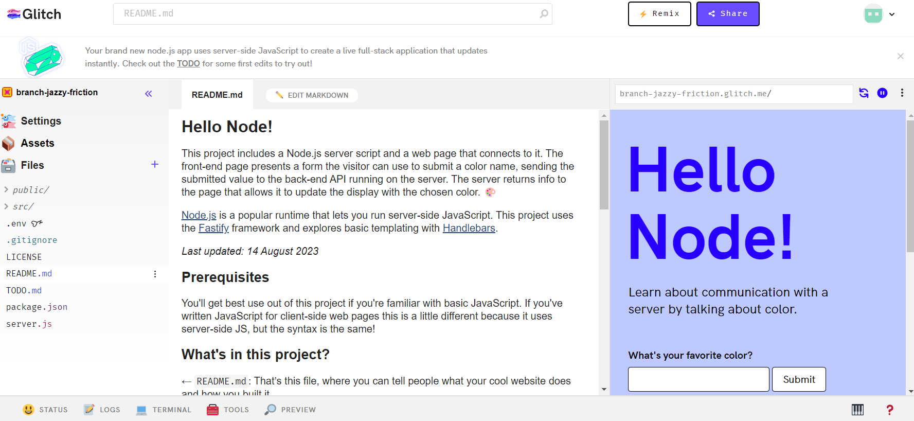 【Glitch】デプロイ初期設定。GitHubとの連携 #初心者 - Qiita