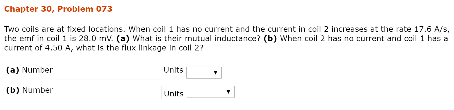 Solved Chapter 30, Problem 073 Two coils are at fixed | Chegg.com