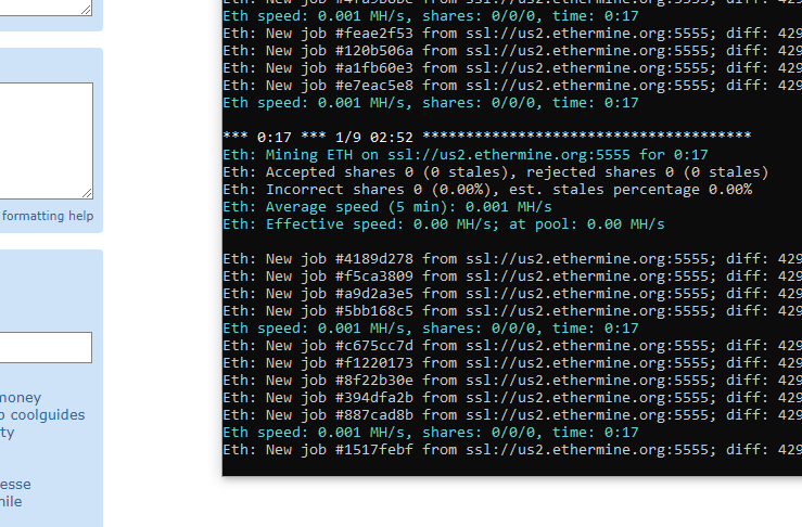 Keep getting 0.001 MH/s : r/EtherMining