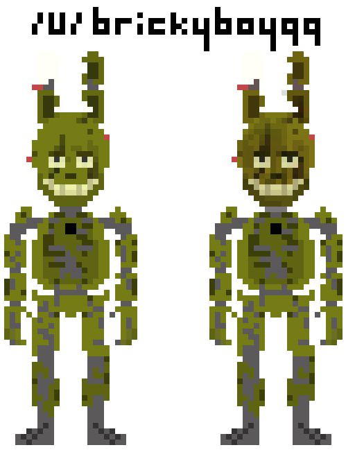 42 best Springtrap Pixel Art images on Pholder | Melontrap (Springtrap Minecraft pixel art)