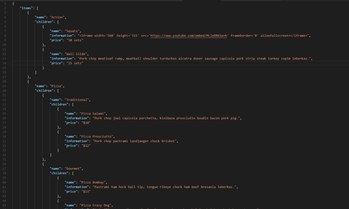 Embed A Youtube Video With A Json File When Loading Json File Have The Video Correctly Display