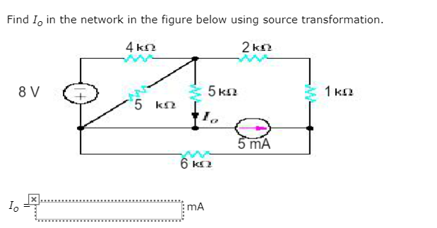 Solved Find Io in the network in the figure below using | Chegg.com