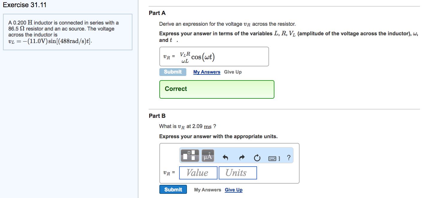 Solved Exercise 31 11 Part A A 0 200 H Inductor Is Connected