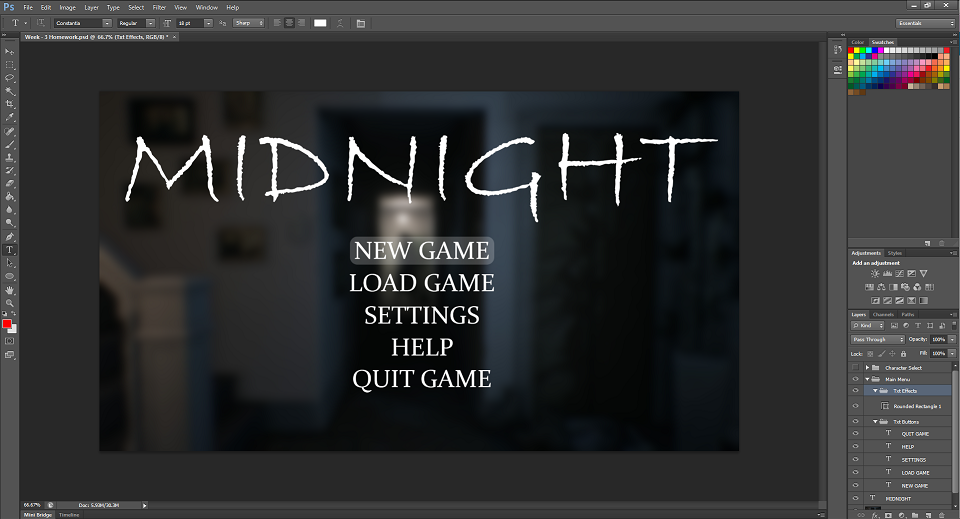 Menu Items and GUI Explained – Games Technology BSc – Coventry