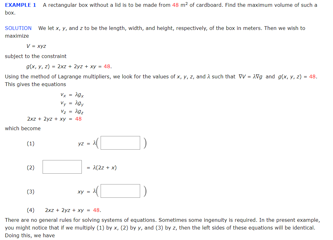 Solved A rectangular box without a lid is to be made from 48 | Chegg.com