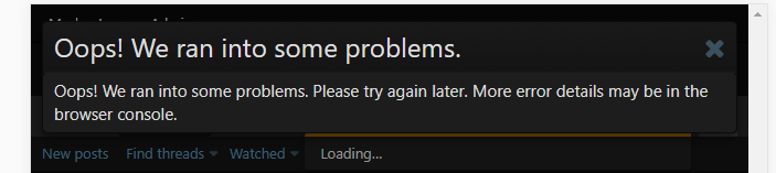 XF 2.0 - Oops we ran into some problems. | XenForo community