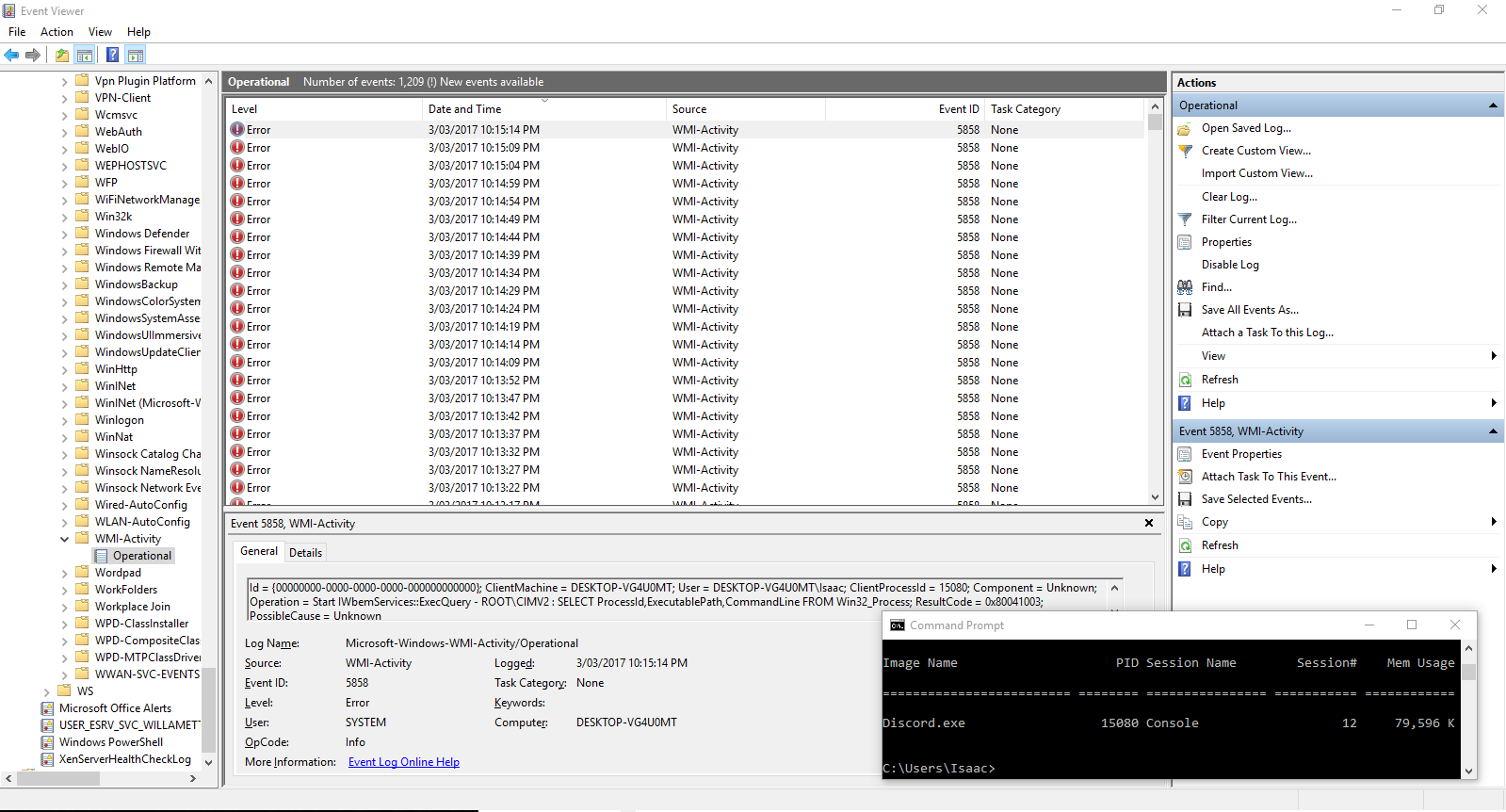 Discord causing lots off errors in WMI activity : r/discordapp