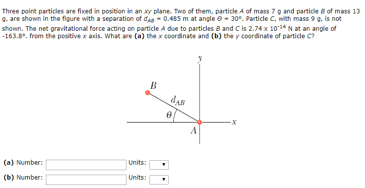 Solved Three point particles are fixed in position in an xy | Chegg.com