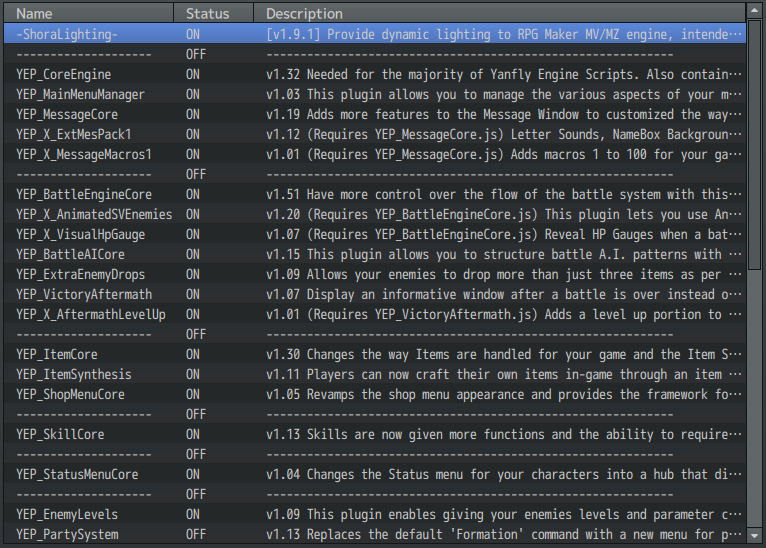 MV - Shora's Lighting Incompatible With Yanfly's Party System | RPG Maker Forums