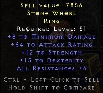 Min / Ar / Dual Stat / All Res Ring Ft - Topic - d2jsp