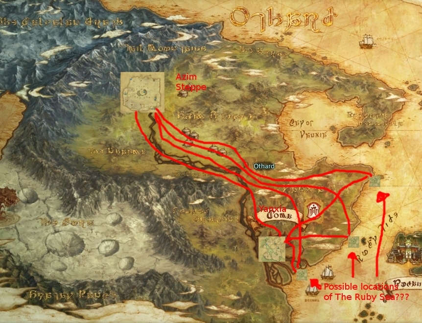 Looking for a world map of Eorzea and Othard with in-game zone maps ...