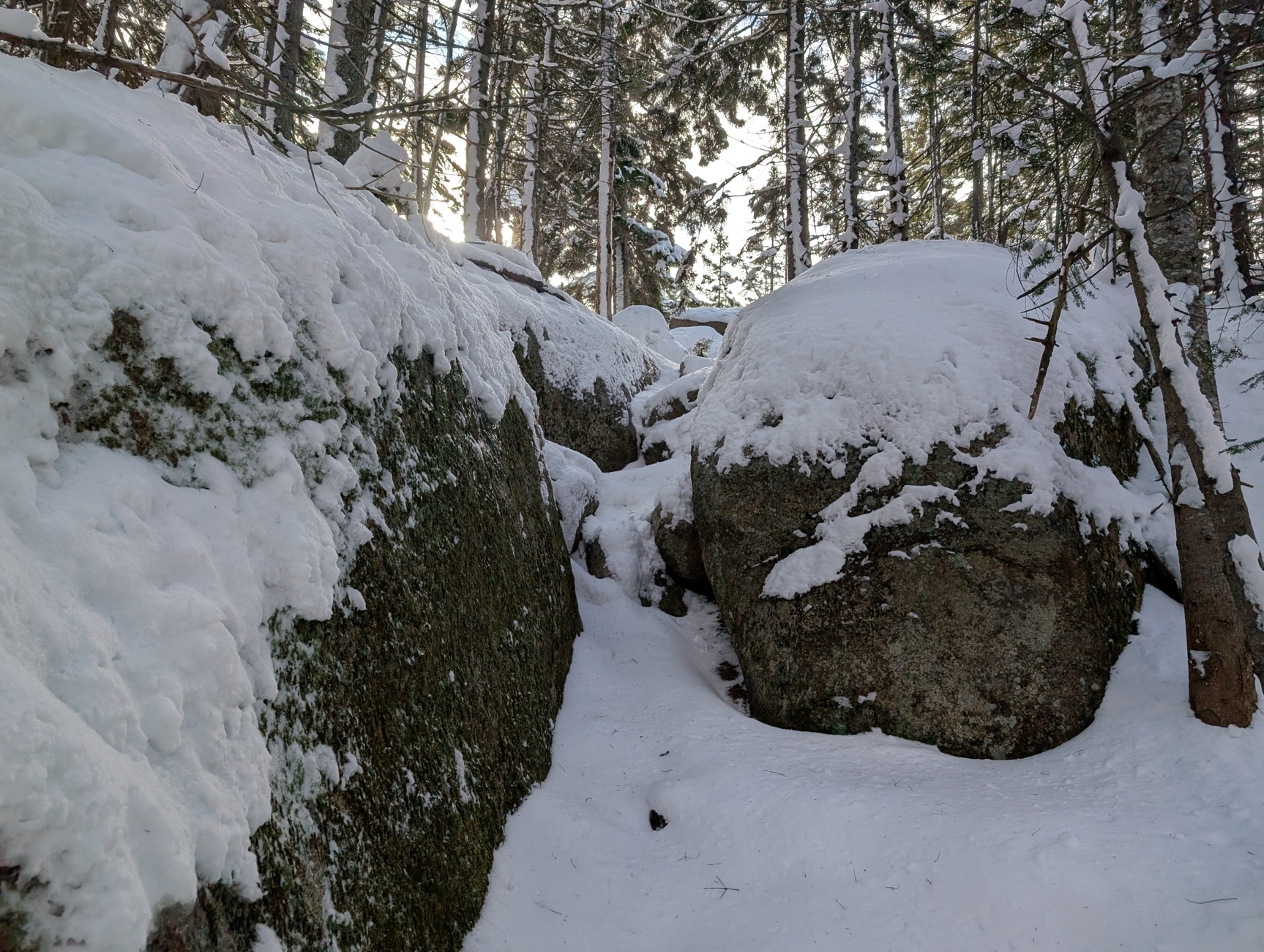 A very snowy climb to The Scaur in Waterville Valley | New England ...