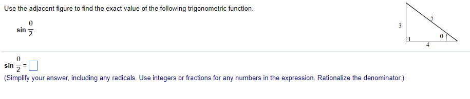 Solved Use the adjacent figure to find the exact value of | Chegg.com